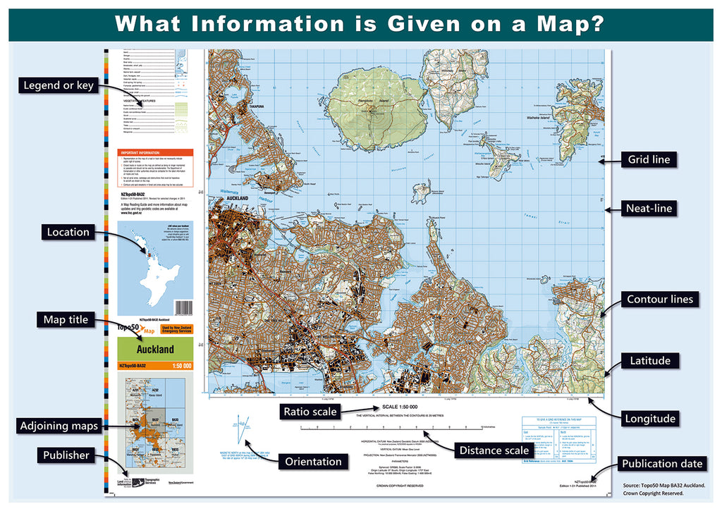 UNDERSTANDING A MAP Display Set - 9 Laminated A3 poster panels ...